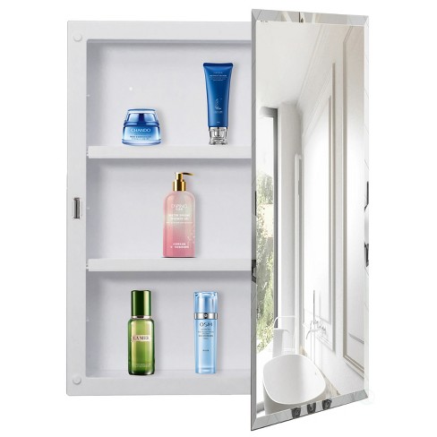 Basicwise Single Door Plastic Medicine Cabinet With Mirror, Surface Or ...