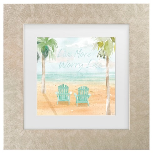 Trademark Fine Art - Dina June Surfs Up Iv Live More Matted Framed Wall ...