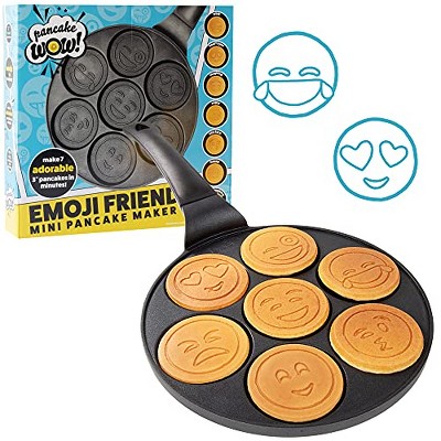 Cucina Pro Emoji Friends Mini Pancake Pan - Make 7 Unique Flapjacks ...