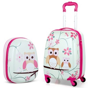 Gymax Kid Luggage Kids Carry On Luggage Set Kids Carry On Spinner ...