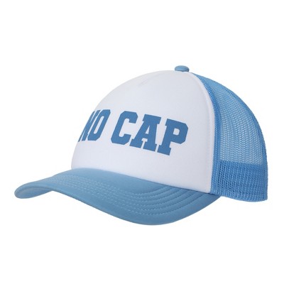 No Cap Blue & White Foam Trucker Hat : Target