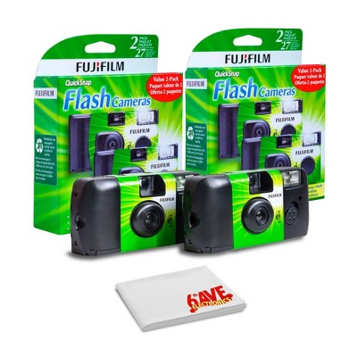 Fujifilm Quicksnap Flash 400 Disposable 35mm Camera (1 Pack) Bonus Hand ...