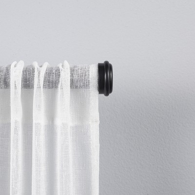 Exclusive Home Topper 1" Curtain Rod And Coordinating Finial Set, Matte ...