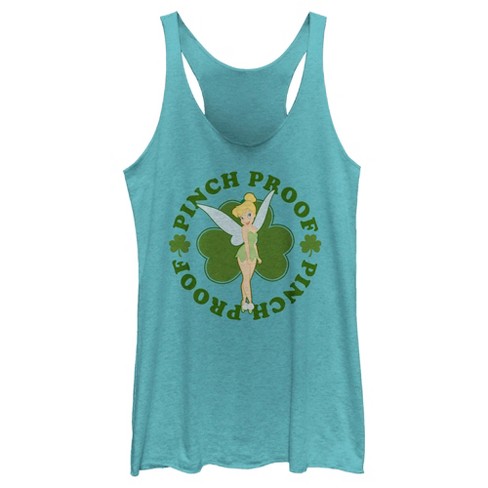 Women's Peter Pan St. Patrick's Day Pinch Proof Tinkerbell Racerback ...