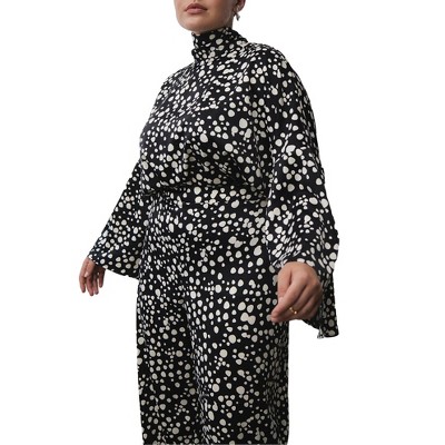 Eloquii Women's Plus Size Relaxed Leg Trouser - 22, Organic Dot : Target