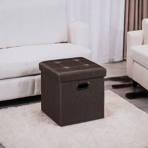 15" Ottoman With Storage, Folding Footstool, Storage Ottoman Bench ...