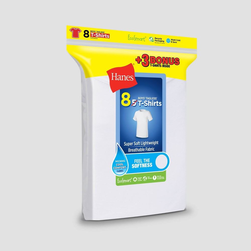 UPC 192503697587 - Hanes Boys Undershirts 5 + 3 Bonus Pack Tagless ...