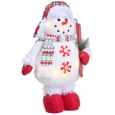 The Lakeside Collection Lighted Snowman - Trapper Hat : Target