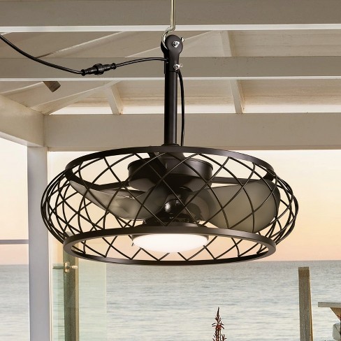 Ludomide 20" Outdoor Plug-in Ceiling Fan With Hanging Hook, Remote ...