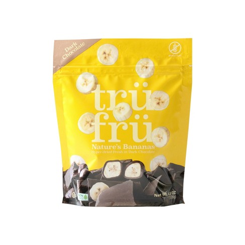 Tru Fru Hyper-dried Banana Covered In Dark Chocolate Candy - 4.5oz : Target