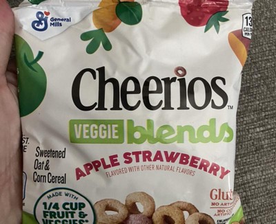 Cheerios Veggie Blends Apple Strawberry Family Size Cereal - 18oz : Target