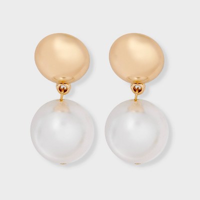 Pearl Drop Earrings - A New Day™ Gold : Target
