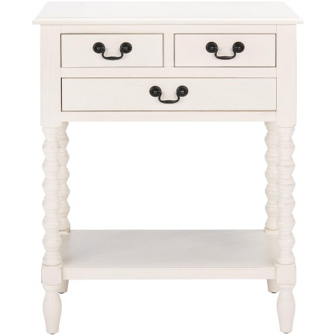 White 3 drawer console table store