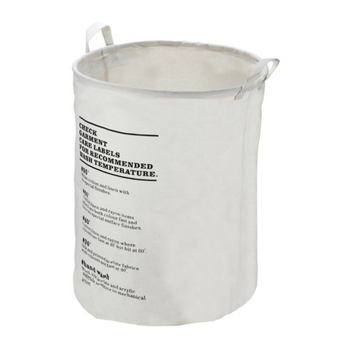 Unique Bargains 3661 Cubic-in Foldable Cylindrical Laundry Basket Black ...