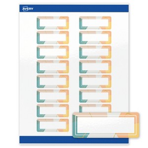 Avery Labels, 1" x 2-5/8", Color Block with Gold Specs, Glossy : Target