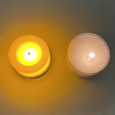 6pk Led Tealight Flameless Black Wick Candle Cream - Threshold™ : Target