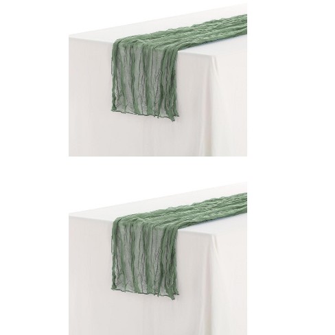 Unique Bargains Wedding Party Decorations Cheesecloth Table Runner 12 ...