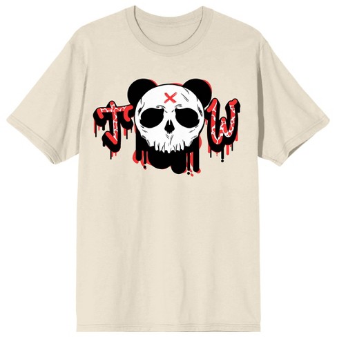 Teddy Drip Trigger Warning Crew Neck Short Sleeve Men's Natural T-shirt ...