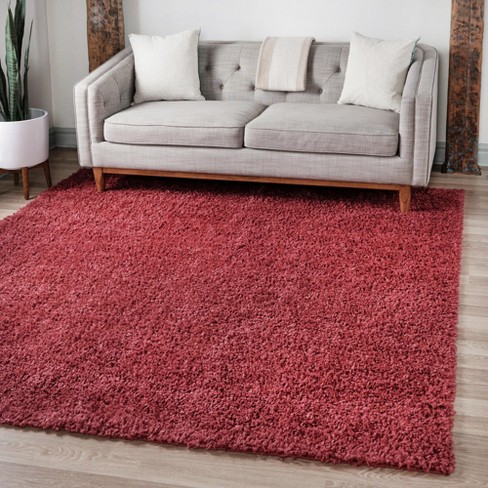 Unique Loom 5' 0 X 5' 0 Davos Shag Poppy Area Rug : Target