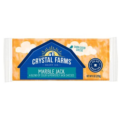 Crystal Farms Marble Jack Cheese - 8oz : Target