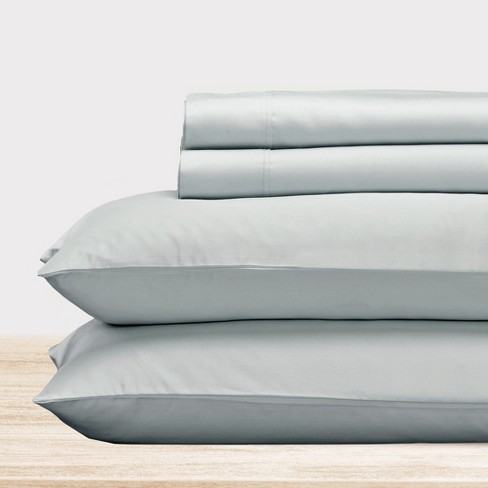 Light Gray Queen Sheets - 100% Pure Cotton Queen Sheet Set, 400 Thread ...