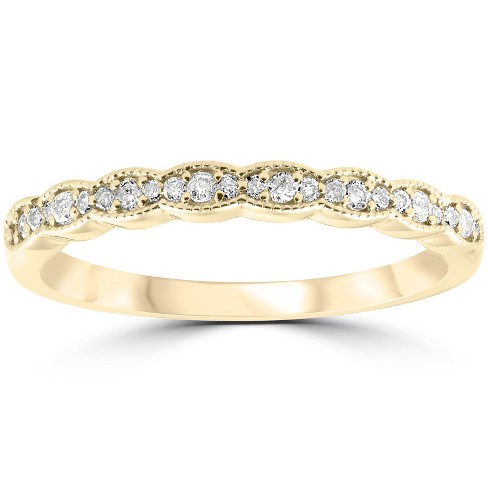 Pompeii3 1/4 Cttw Diamond Stackable Womens Wedding Ring 14k Yellow Gold ...