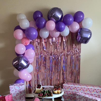 54ct Large Balloons Arch With Backdrop Pink/purple/lavender - Spritz ...