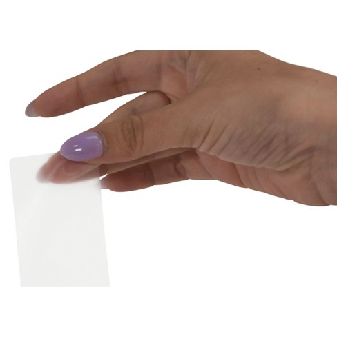 School Smart Vinyl Label Protectors, Round Corner Rectangle, 1-1/4 X 3 ...