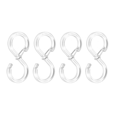 Unique Bargains Multipurpose Plastic S-shaped Hooks And Hangers With ...