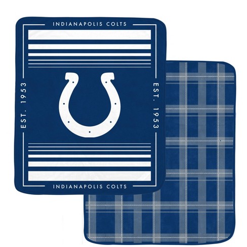 Nfl Indianapolis Colts Basic Block Double-sided Flannel Fleece Blanket ...