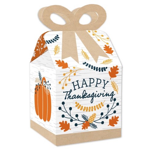 Big Dot Of Happiness Happy Thanksgiving - Square Favor Gift Boxes ...