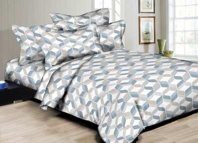 Superity Linen 180tc: Dimensional Design Blue - 4 Pc Linen Set- Queen ...