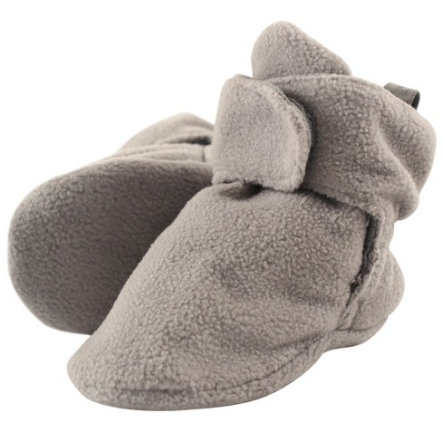 Luvable Friends Baby And Toddler Boy Fleece Booties, Gray : Target