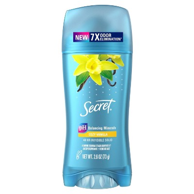 Secret Invisible Solid Antiperspirant And Deodorant - Vanilla Scent - 2 ...