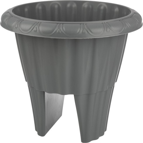 Pure Garden Railing Planter Flower Box With Drainage Insert Plastic ...
