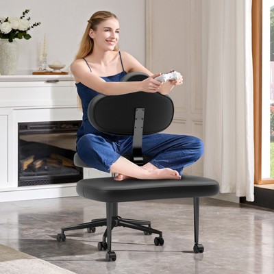 Pinmoco Cross Legged Office Chair Meditation Chair, ADHD Chair for Adults, with Wheels Height ...