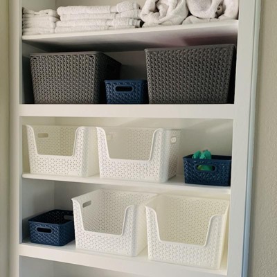 Large Y-weave Decorative Storage Basket Black - Brightroom™ : Target