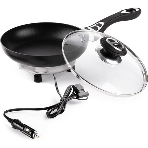 Zone Tech 12v Power Cord Frying Pan, 7.5" Portable Non Stick Travel Pot ...