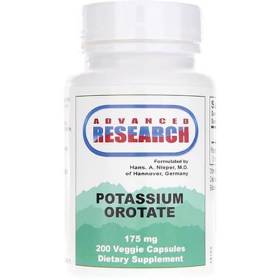 Advanced Research/Nutrient Carriers Potassium Orotate 175 mg 200 Veg ...