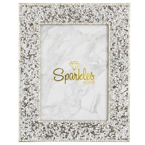 Sparkles Home 5"x7" Luminous Table Picture Frame Silver: Rhinestone ...