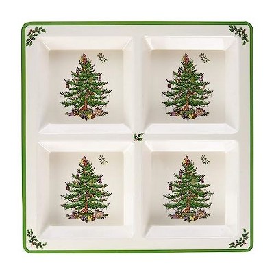 Spode Christmas Tree 3 Section Server With Tree Handle, 3 Section ...