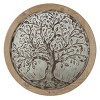Wooden Tree Embossed Wall Decor Brown - Olivia & May : Target