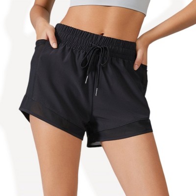 Anna-kaci Active Women's High Waist Running Shorts With Elastic ...