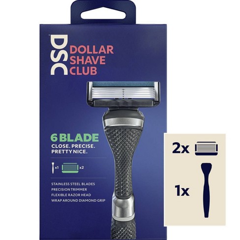 Dollar Shave Club 6-blade Men's Razor Starter Set - 1 Handle + 2 ...