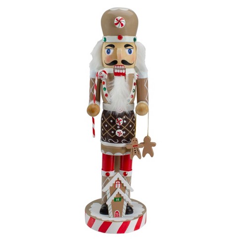 Northlight 14" Beige And Red Wooden Christmas Nutcracker Gingerbread ...