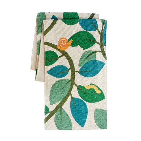 Decorative Fabric Classroom Table Runner With Leaves - 64" Long Nature ...