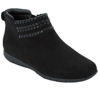 Comfortview Women's Wide Width The Farren Bootie, 9 1/2 W - Black : Target