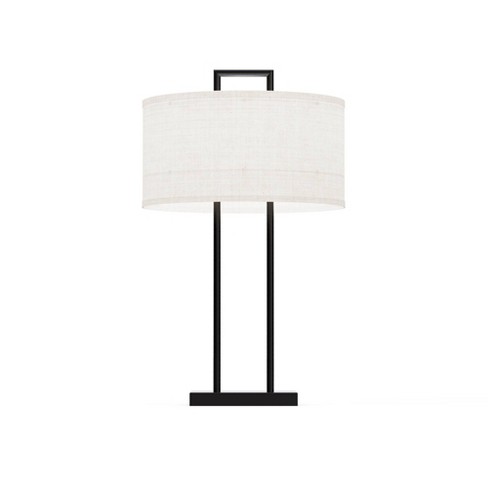 Infibrite 25" Modern Structure Table Lamp: Etl Listed, Linen Drum Shade ...