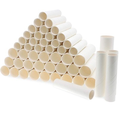 Bright Creations 50 Pack White Paper Cardboard Craft Tube Rolls For Art ...