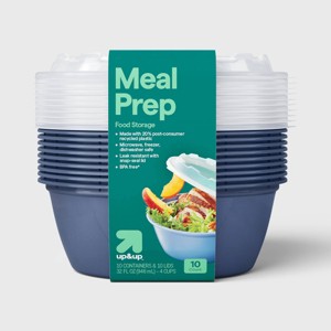 32oz 20pc Meal Prep Food Storage Containers - Round - 4 cup - 10pk - up ...
